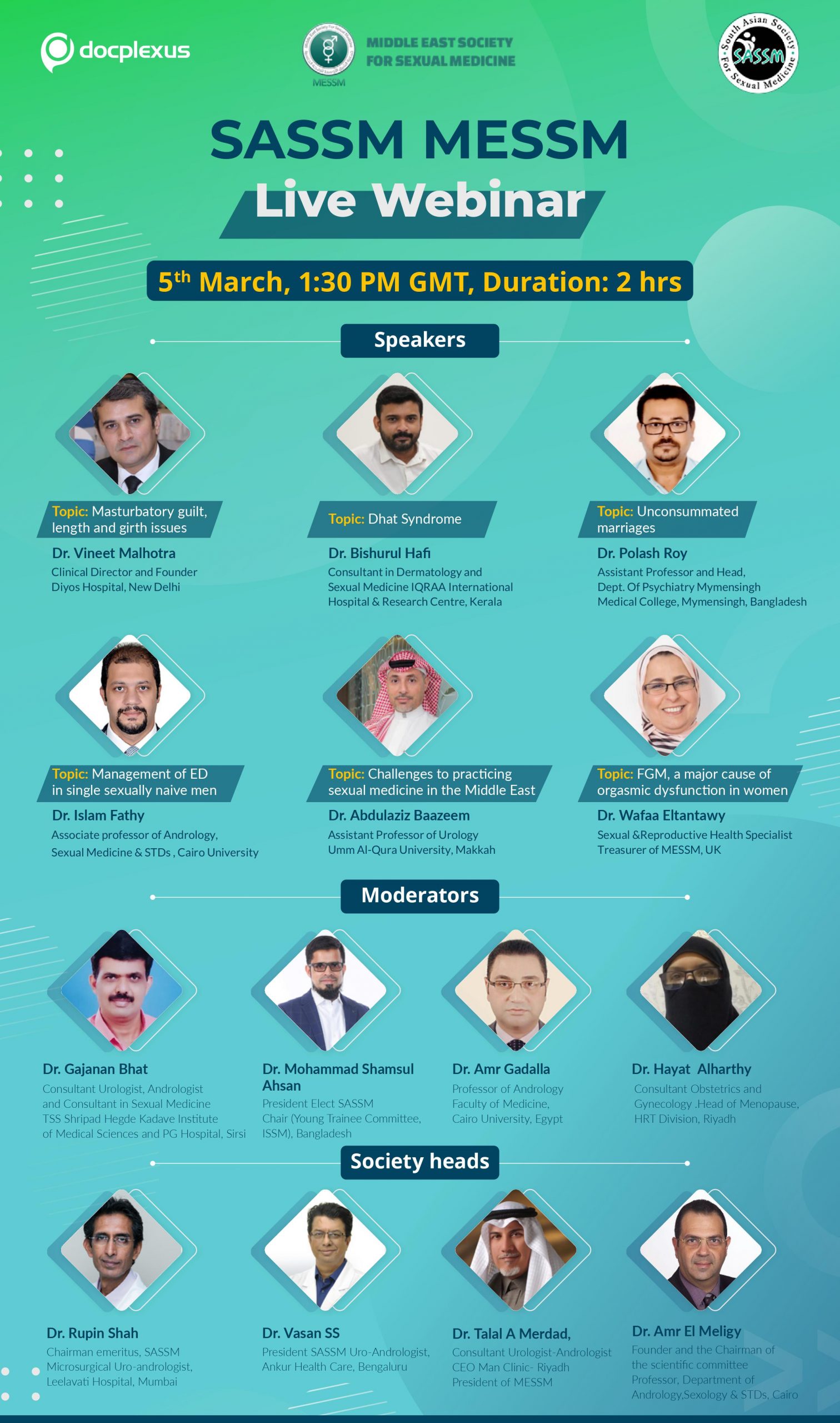 SASSM MESSM LIVE WEBINAR – The Middle East Society for Sexual Medicine